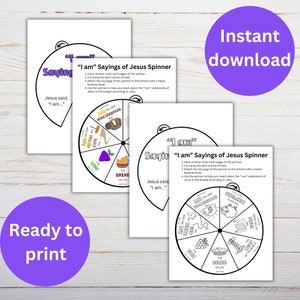 I Am Sayings of Jesus Bible Craft | "i Am" Statements of Christ ...