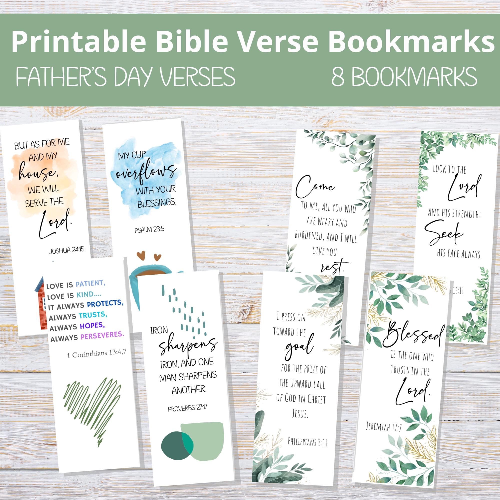 Printable Bible Verse Bookmarks | Men's Scripture | Bible Journaling ...