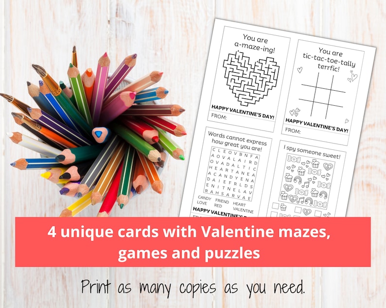 Printable Valentines for Kids | Valentines Activity Printable ...