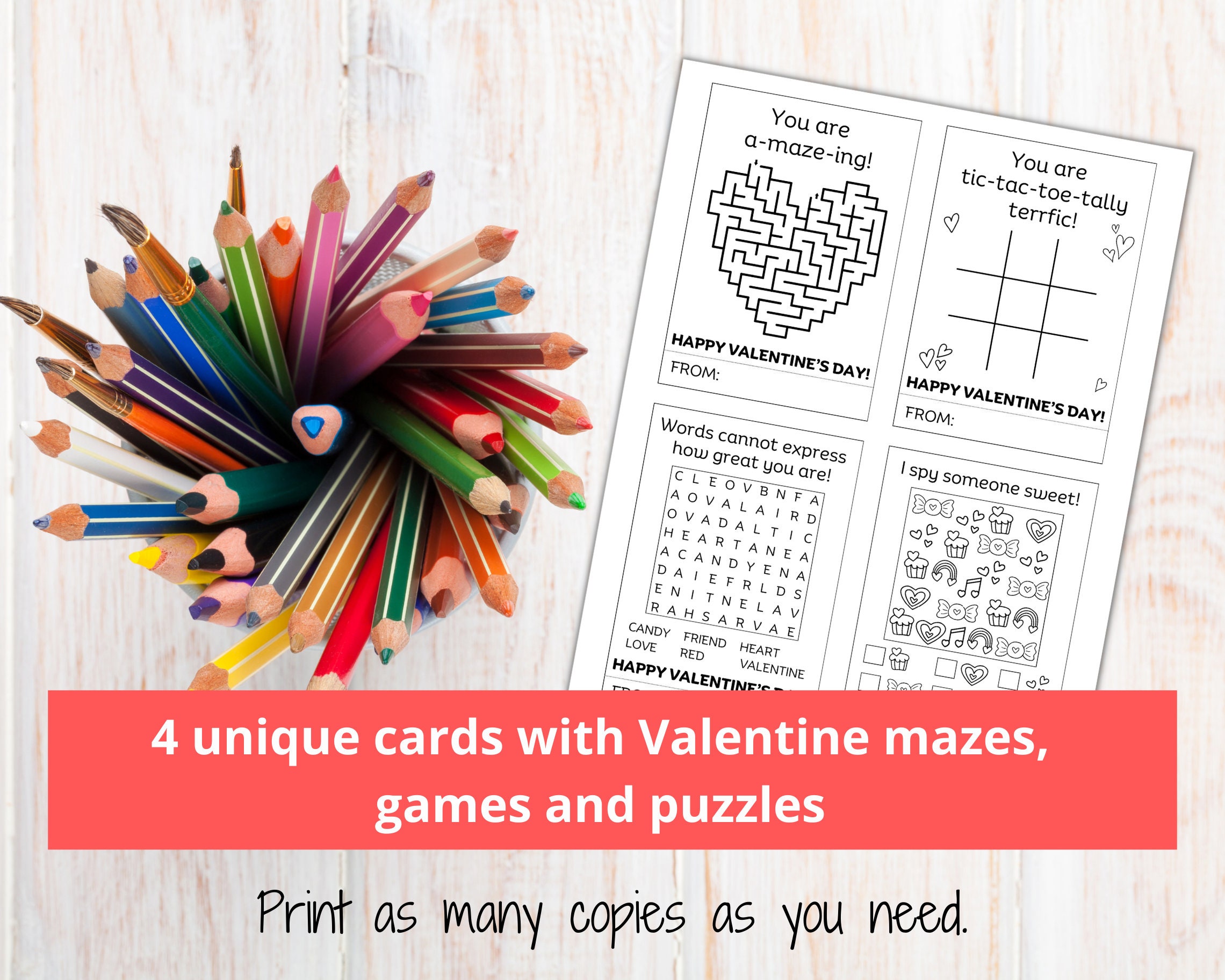 Printable Valentines for Kids | Valentines Activity Printable ...