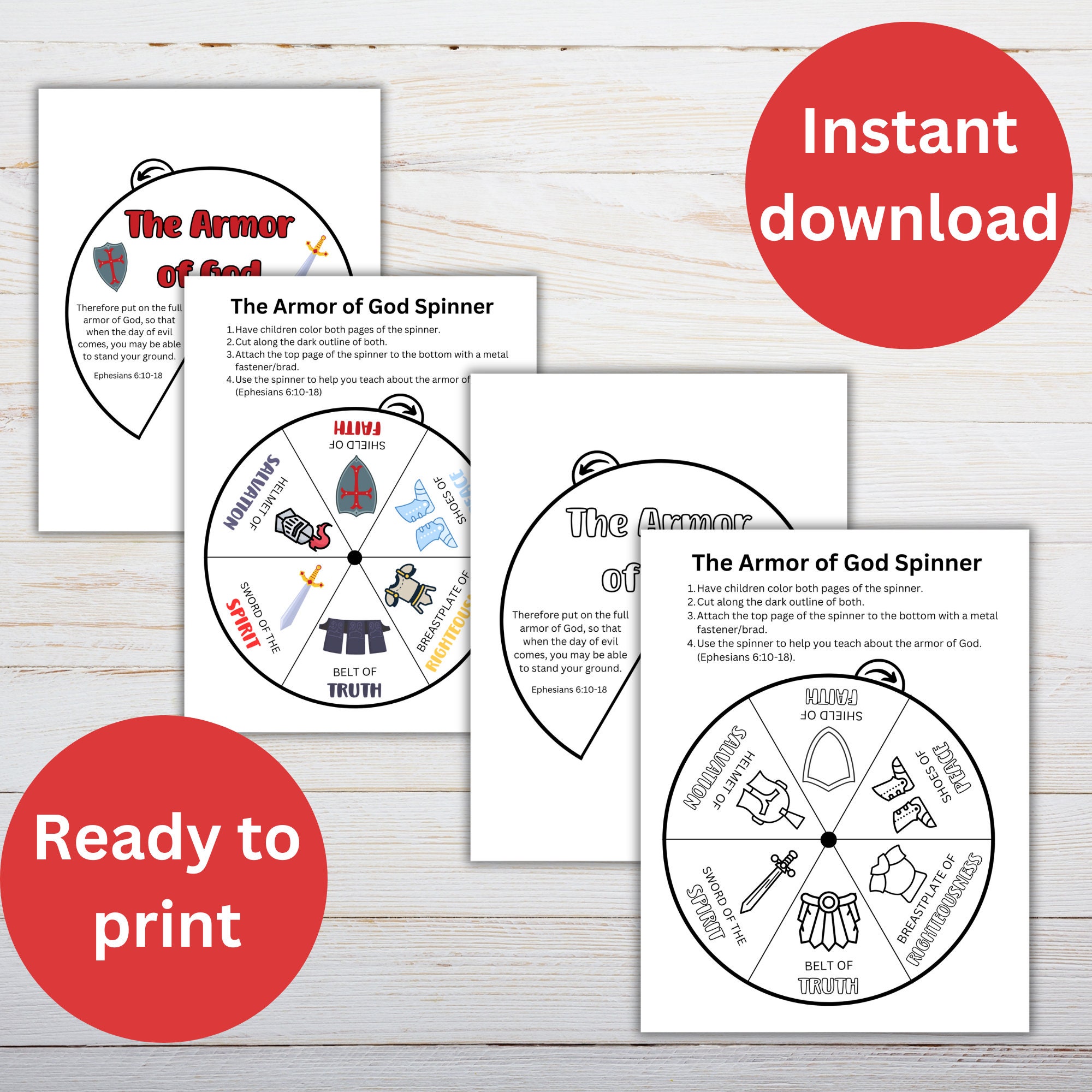 Armor of God Craft | Bible Activity | Memory Game | Sunday School Craft ...