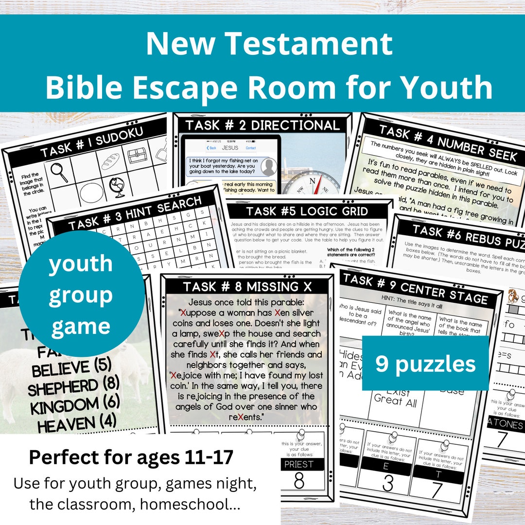 New Testament Escape Room for Youth | Bible Escape Room | Youth Group ...