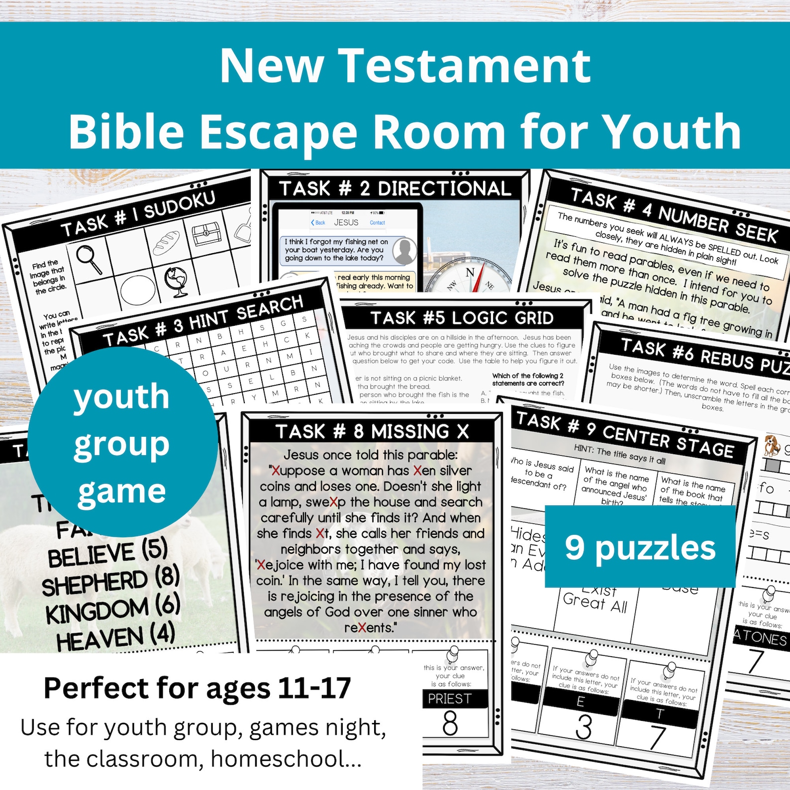 New Testament Escape Room for Youth | Bible Escape Room | Youth Group ...