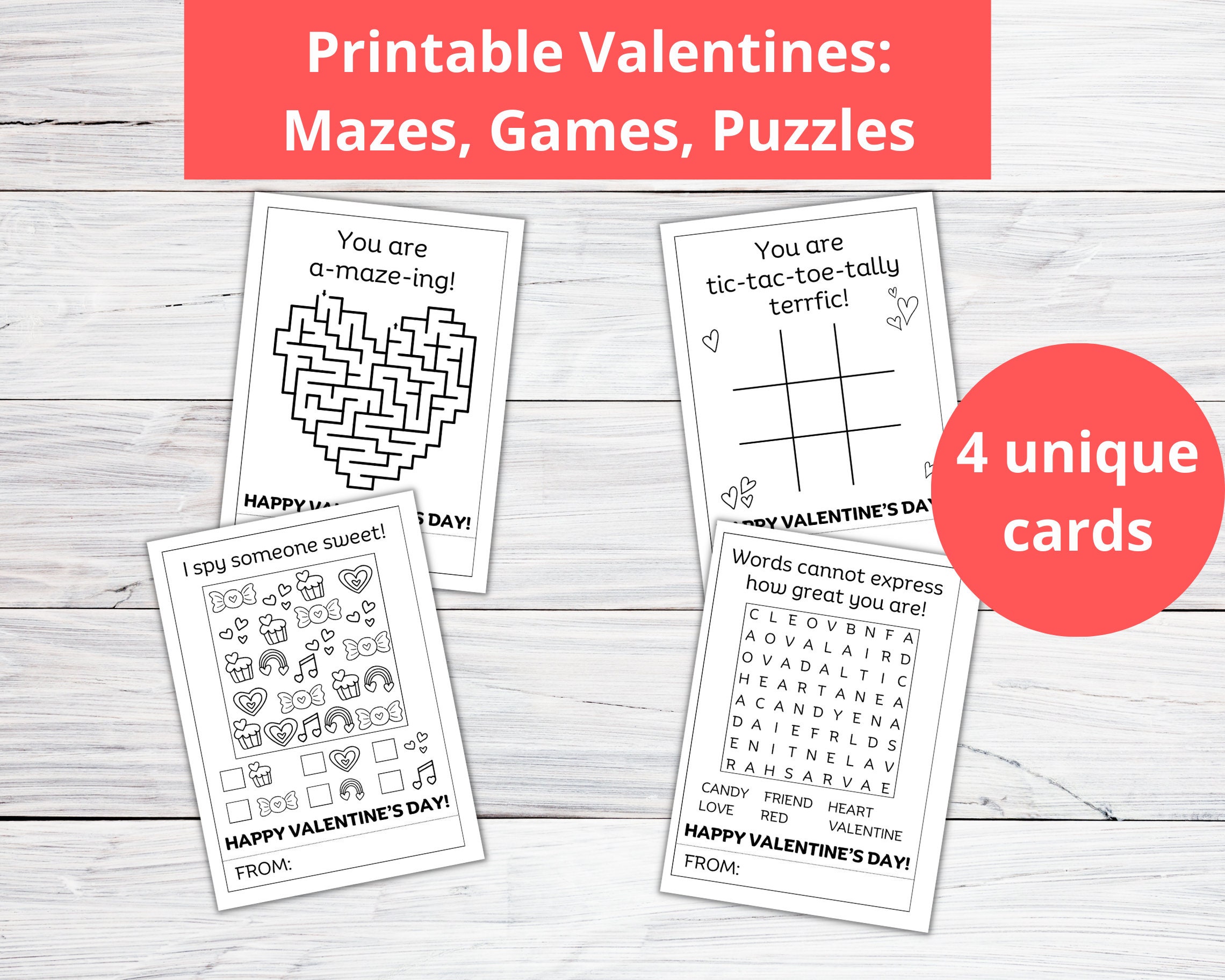 Printable Valentines for Kids | Valentines Activity Printable ...