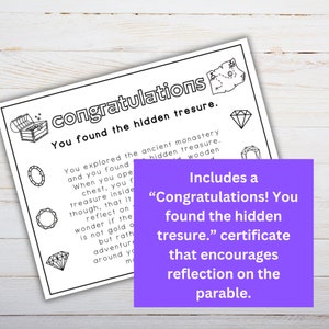 Parable of the Hidden Treasure Bible Story Escape Room | Printable ...