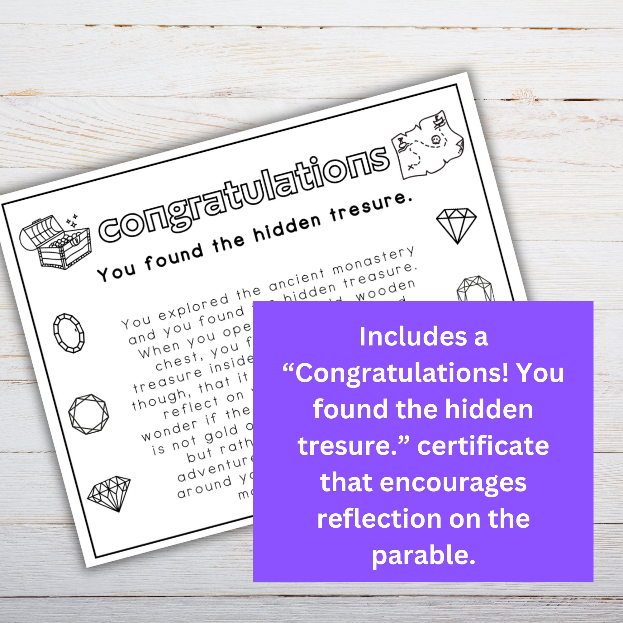 Parable of the Hidden Treasure Printable Bible Escape Room | Jesus ...