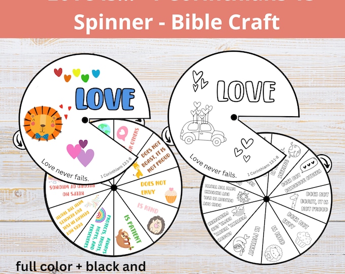Bible Love Craft for Kids, 1 Corinthians 13:4-8 "love Is..." Valentine ...