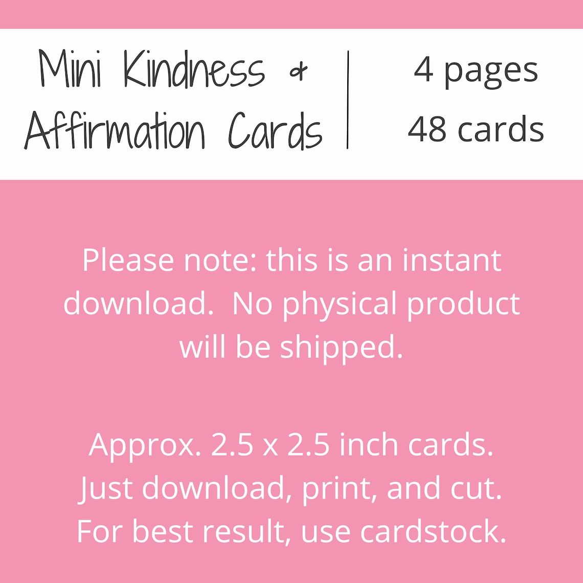 Kindness Cards | Positivity Cards | Mini Affirmation Cards ...