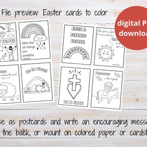 Printable Easter Cards to Color | Religious Easter Cards | Christian ...