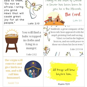 Christmas Bible Verse Note Cards | Printable Scripture Cards for Kids ...