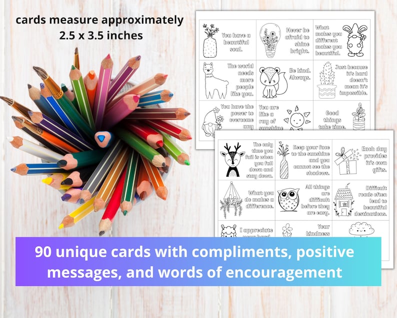 Printable Encouragement Cards BUNDLE | Gratitude & Affirmation Cards ...