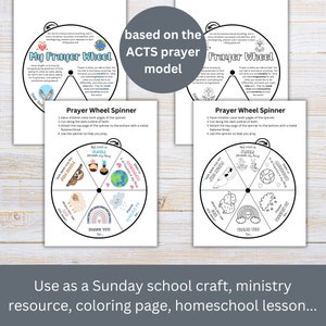 How to Pray Prayer Wheel | Sunday School Craft | Prayer Coloring Wheel ...