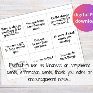 Positivity Cards | Inspirational Quotes Note Cards| Notes of ...