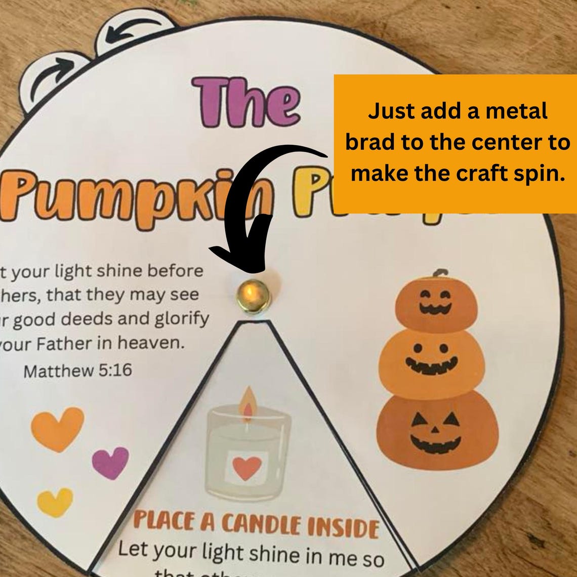 The Pumpkin Prayer Coloring Wheel | Pumpkin Carving Christian Halloween ...