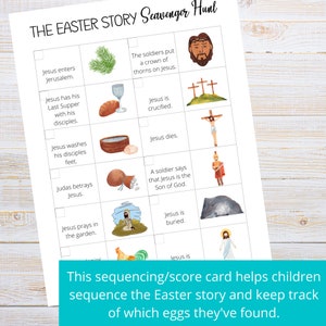 The Easter Story Scavenger Hunt | Christian Easter Egg Hunt for Kids ...