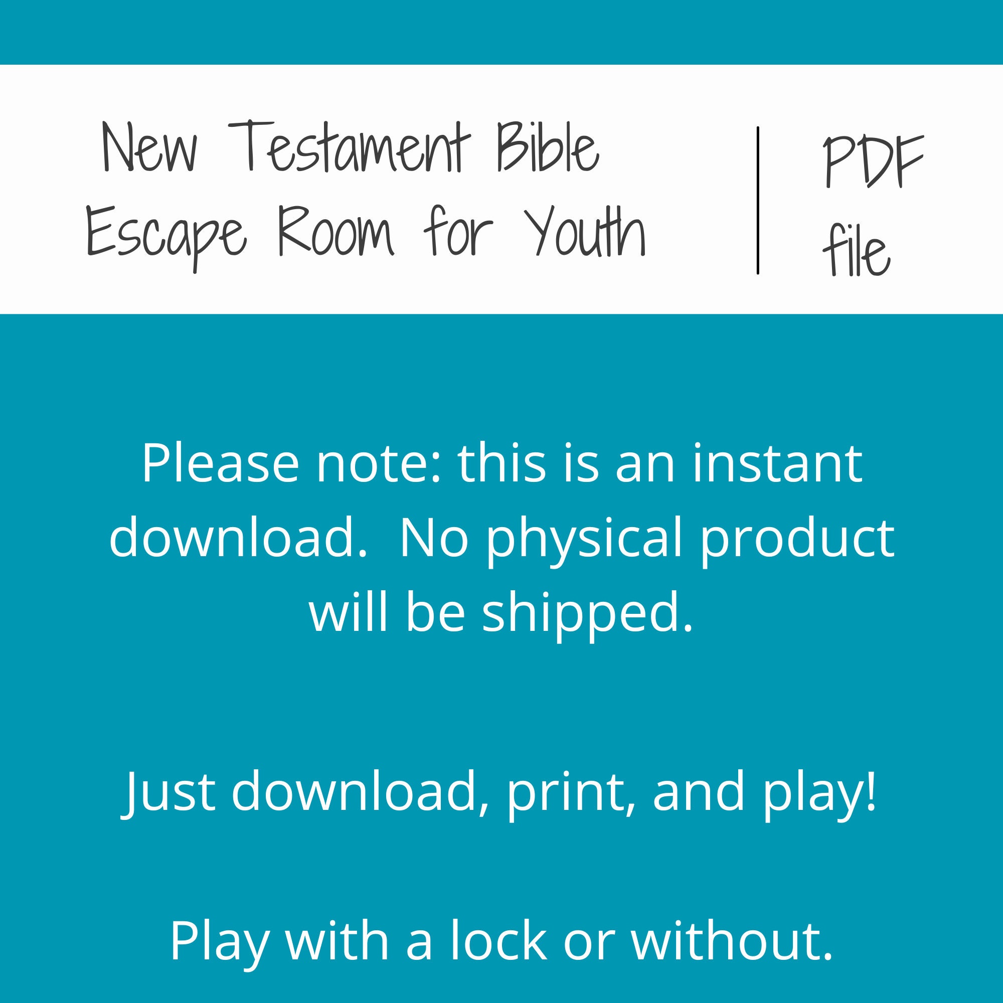 New Testament Escape Room for Youth | Bible Escape Room | Youth Group ...