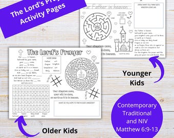 The Lord's Prayer Activity Placemat | Bible Coloring Page for Kids ...