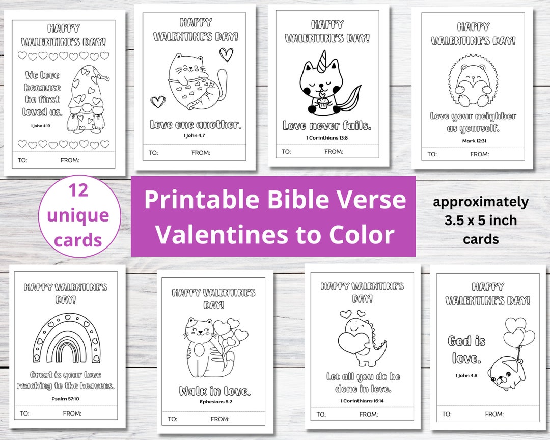 Printable Valentines to Color | Christian Valentine | Sunday School ...