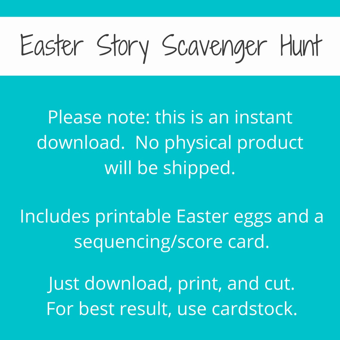 The Easter Story Scavenger Hunt | Christian Easter Egg Hunt for Kids ...