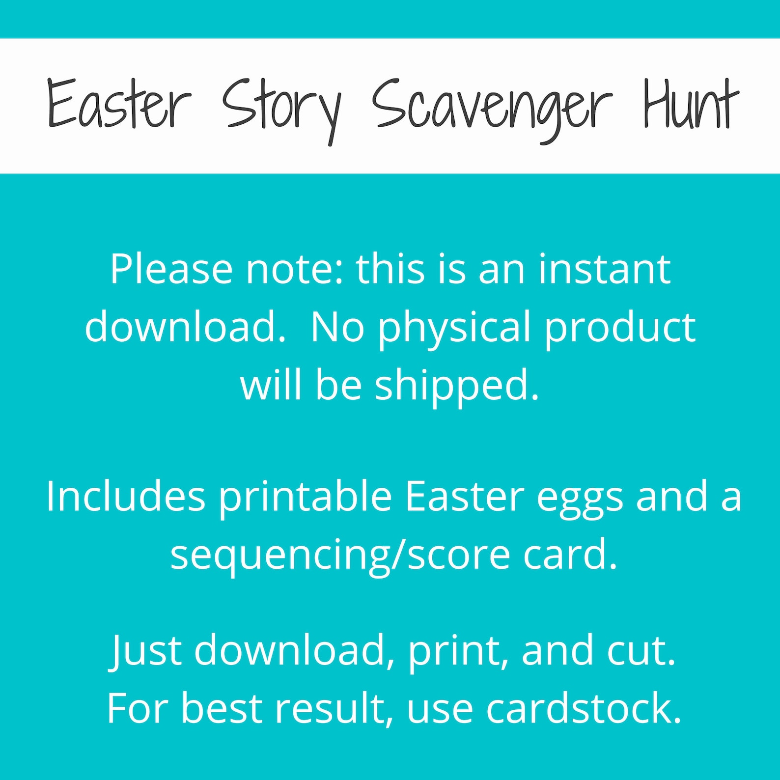 The Easter Story Scavenger Hunt | Christian Easter Egg Hunt for Kids ...
