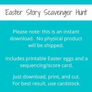 The Easter Story Scavenger Hunt | Christian Easter Egg Hunt for Kids ...