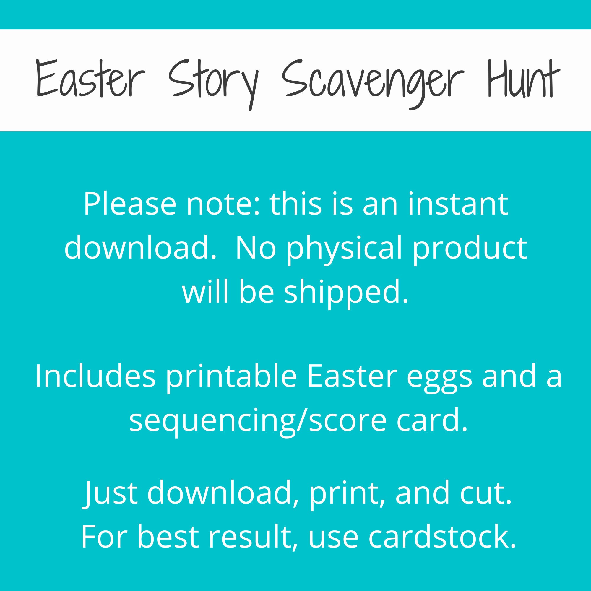 The Easter Story Scavenger Hunt | Christian Easter Egg Hunt for Kids ...