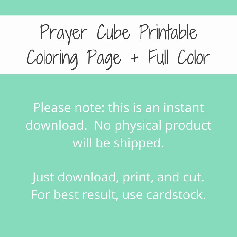 Printable Prayer Cube | ACTS Prayer Dice | Coloring Page | Teach Kids ...