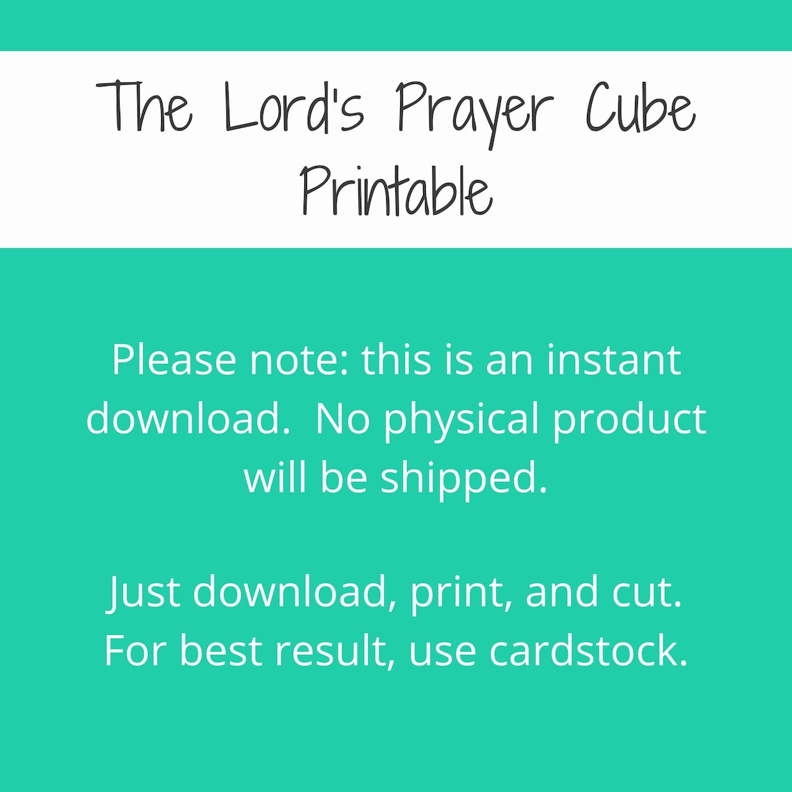 Printable Lords Prayer Cube | Christian Coloring Page | Teach Kids to ...