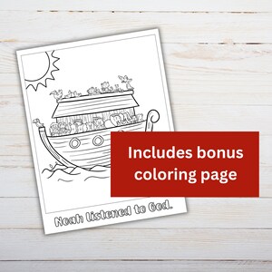 Noah's Ark Printable Bible Craft | Story Spinner | Noah's Ark Coloring ...