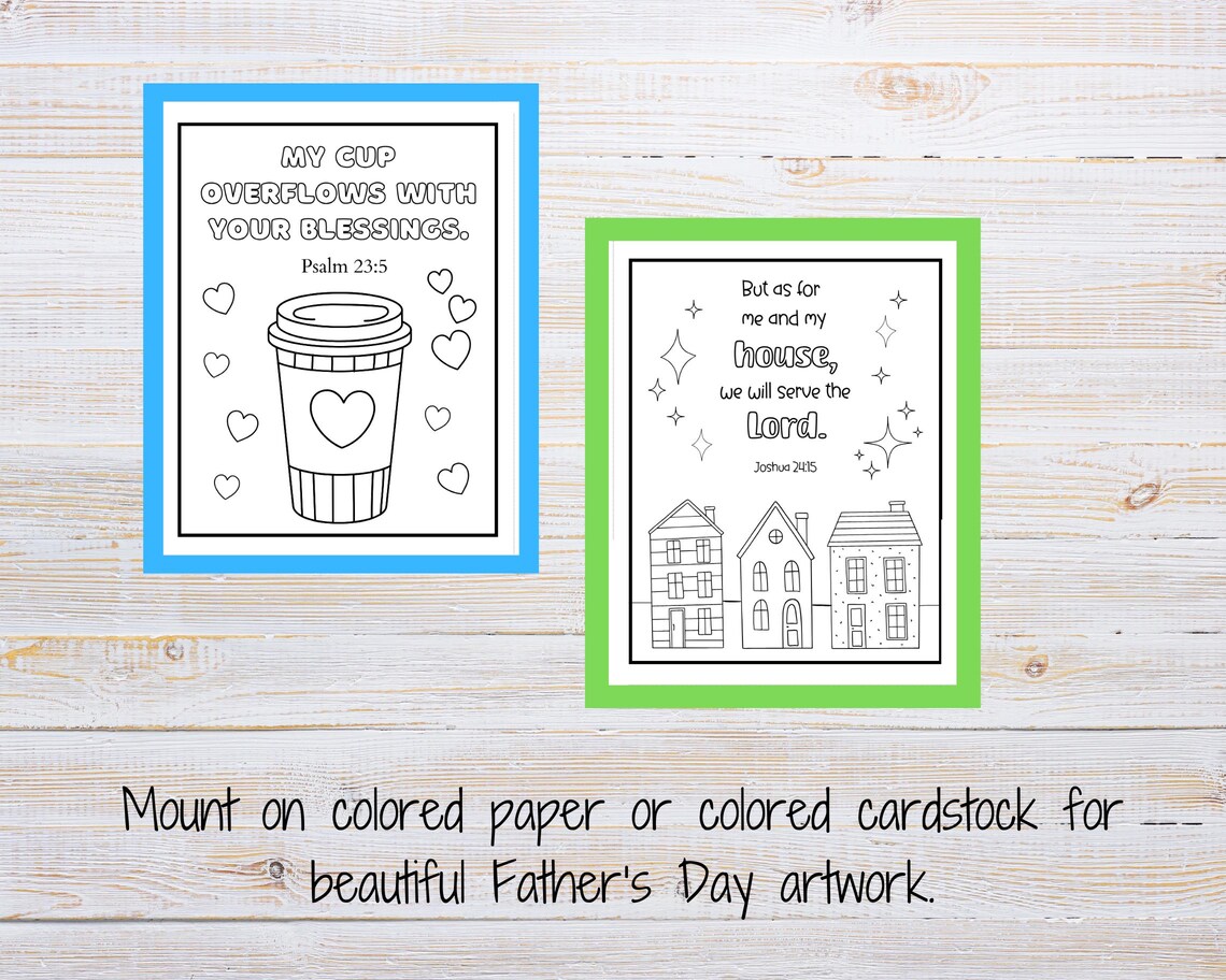 Religious Father's Day Cards to Color | Fathers Day Bible Verse ...