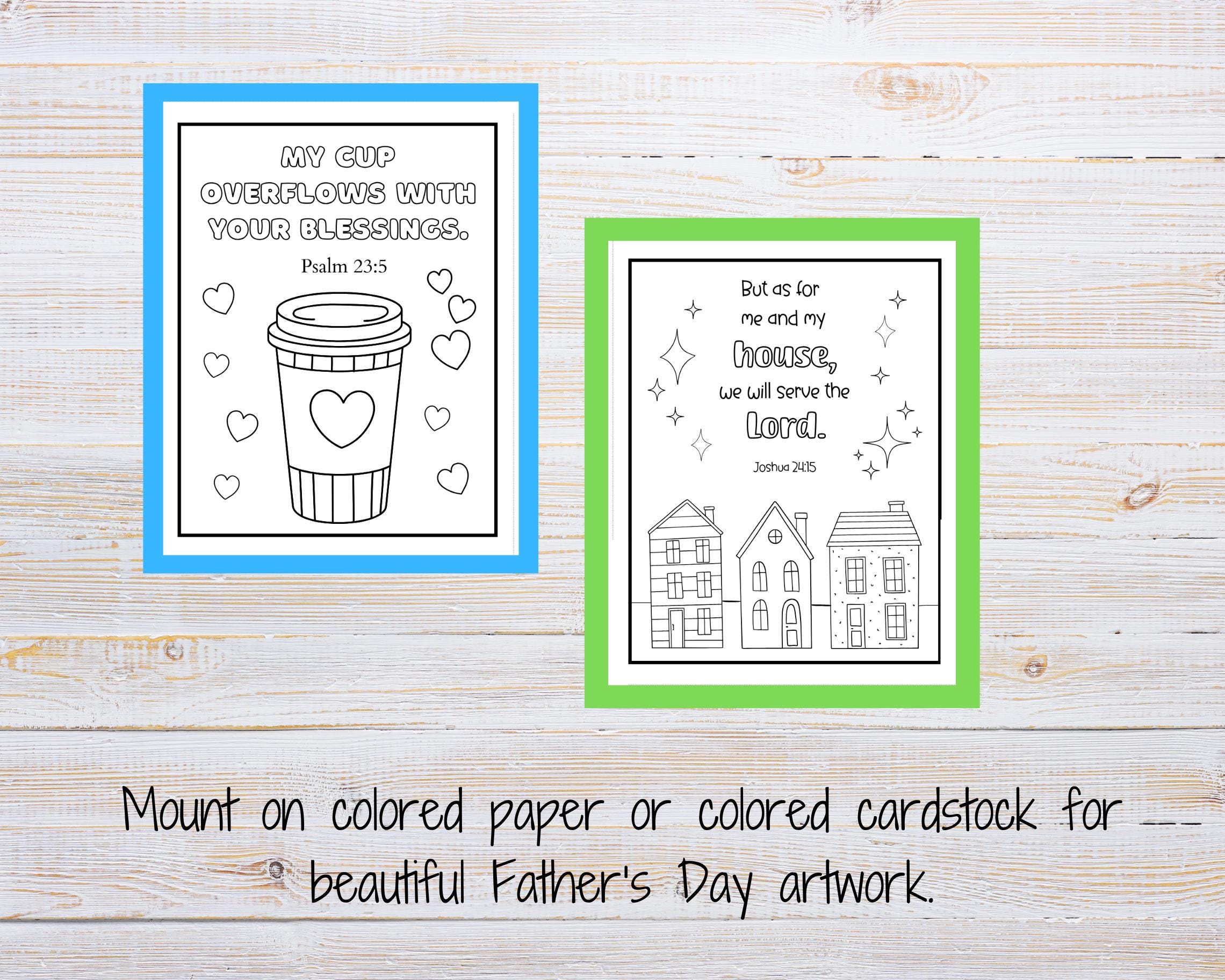Religious Father's Day Cards to Color | Fathers Day Bible Verse ...