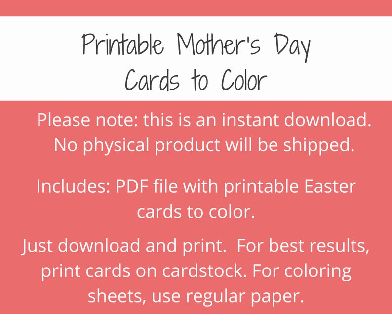 Religious Mothers Day Cards to Color | Mothers Day Postcards | Mothers ...