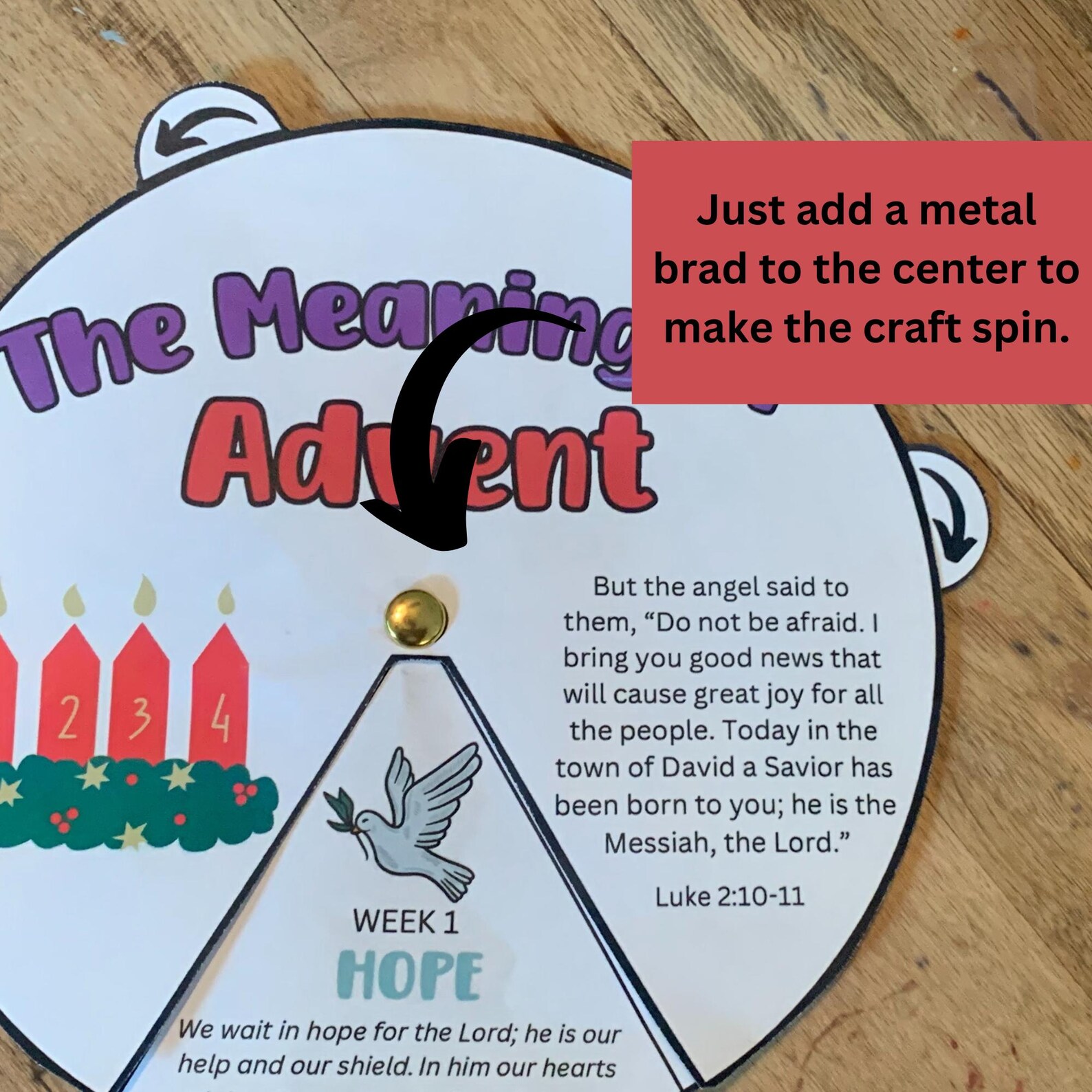 Advent Coloring Wheel | Christmas Lesson for Advent | Printable Sunday ...