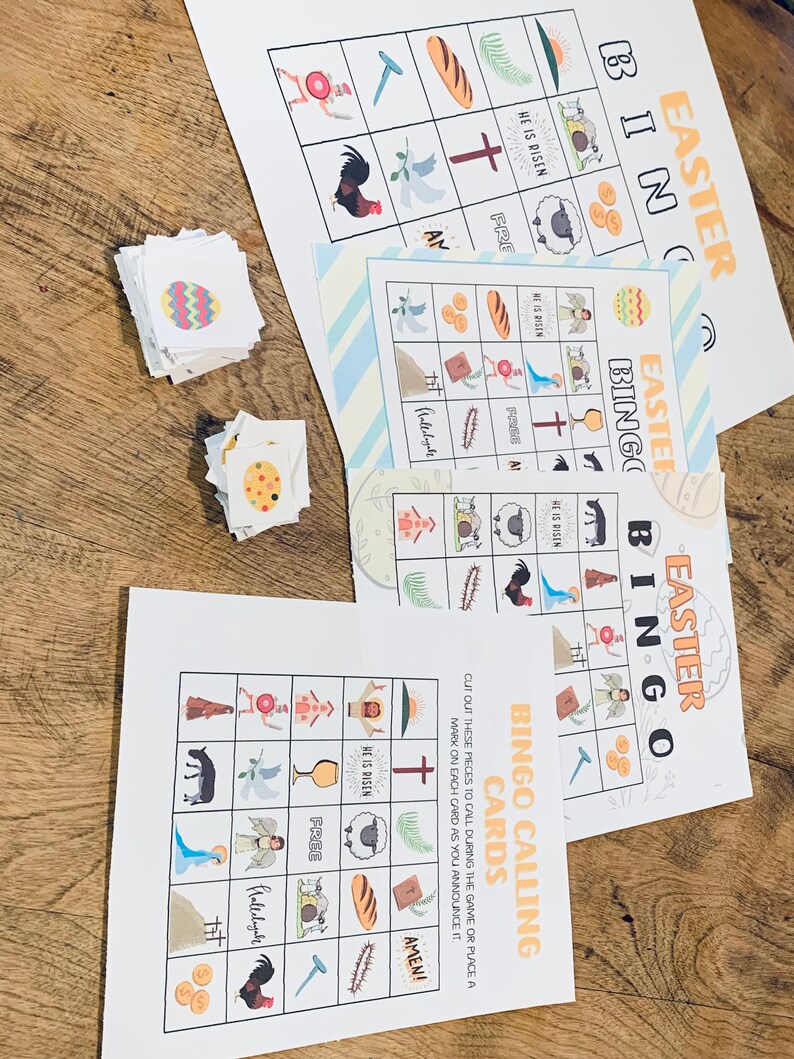 Easter Bingo Game for Kids Resurrection Bingo Religious Bingo Printable ...