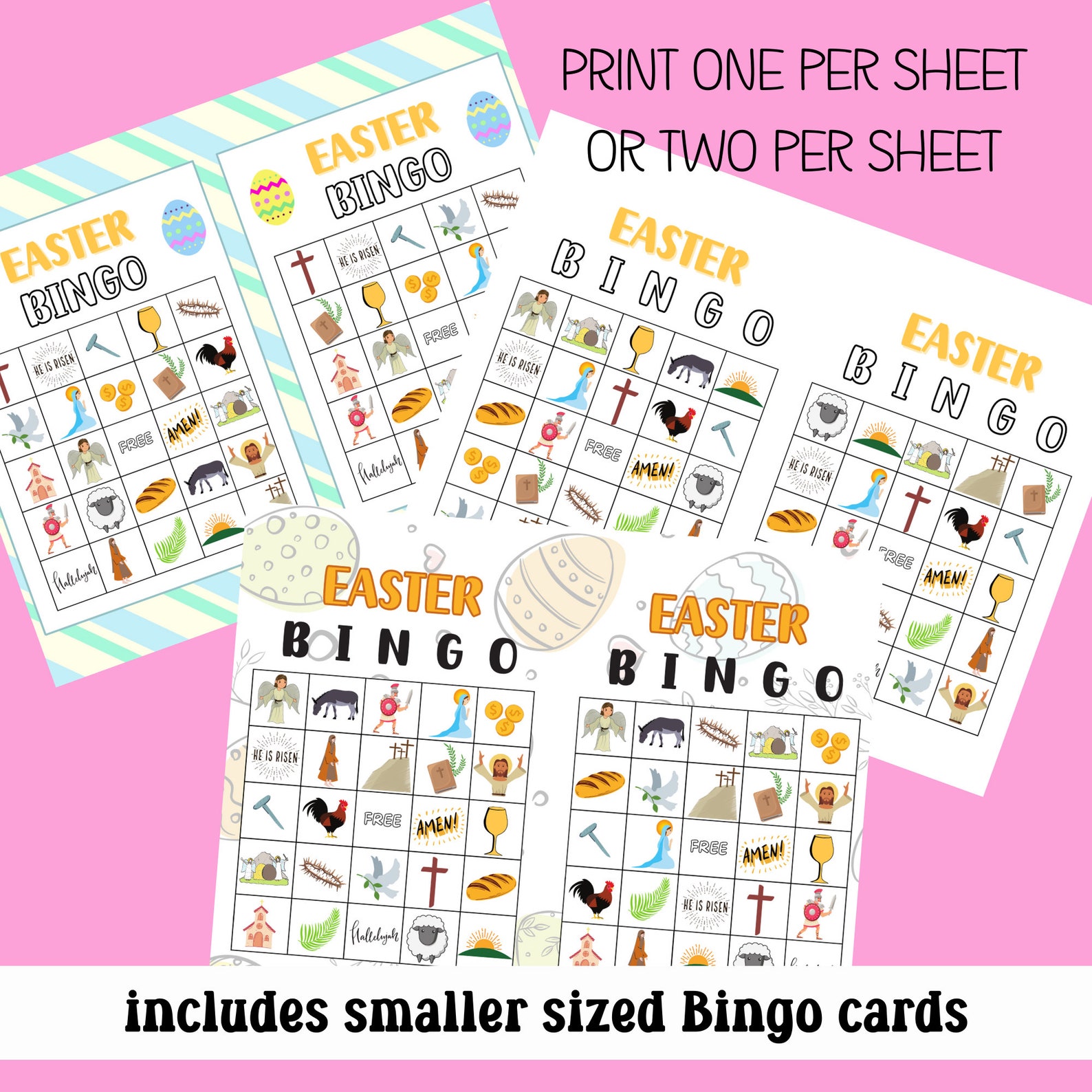 Easter Bingo Game for Kids Resurrection Bingo Religious Bingo Printable ...
