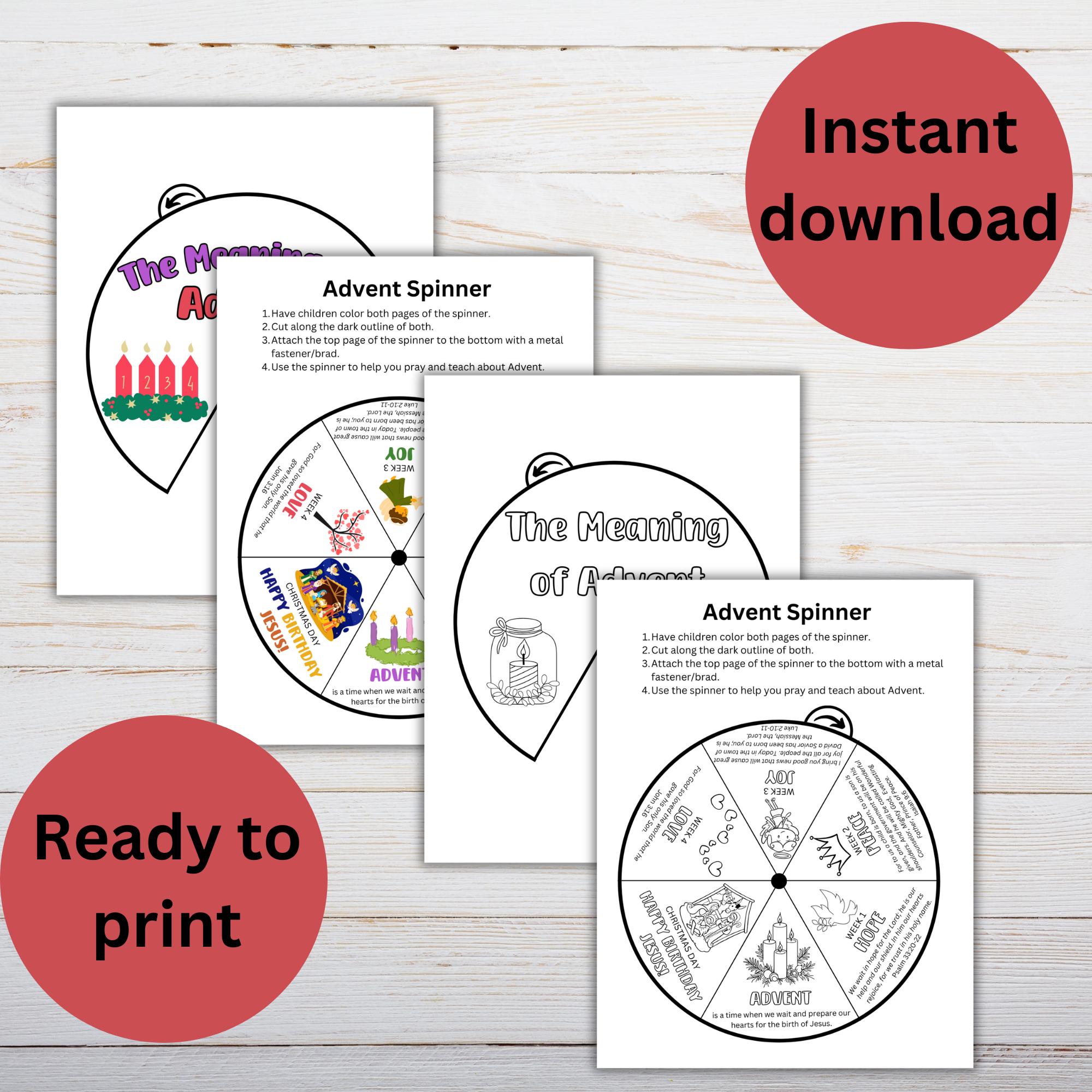 Advent Coloring Wheel | Christmas Lesson for Advent | Printable Sunday ...