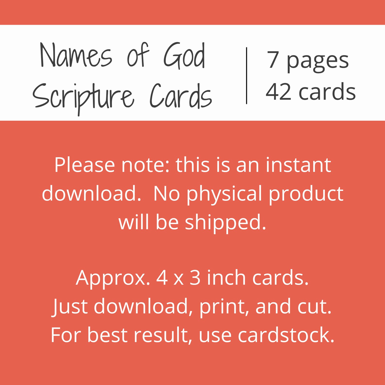 Names and Attributes of God Scripture Cards | Printable Bible Verse ...