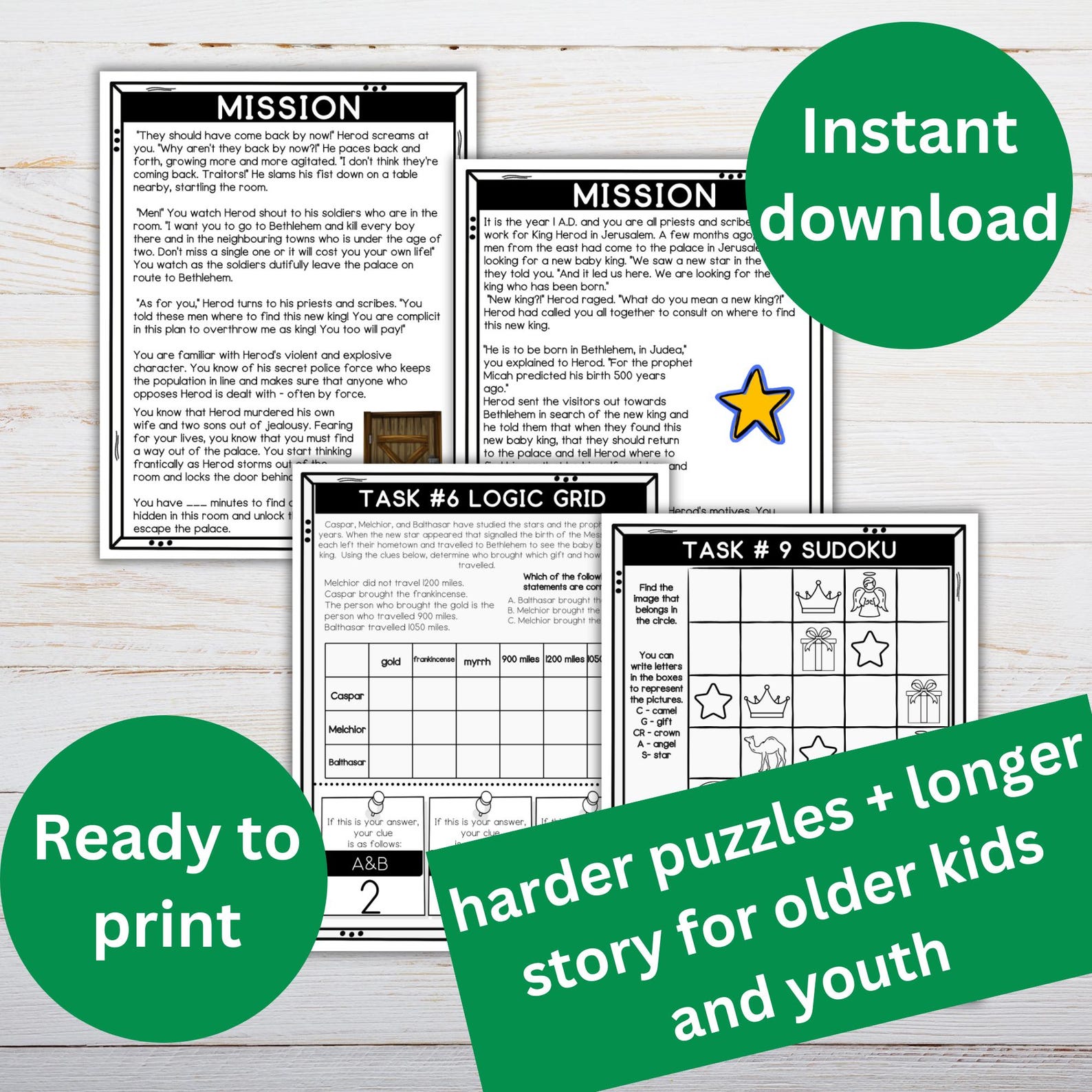 Christmas Escape Room | Nativity Bible Escape Room | Epiphany Escape ...