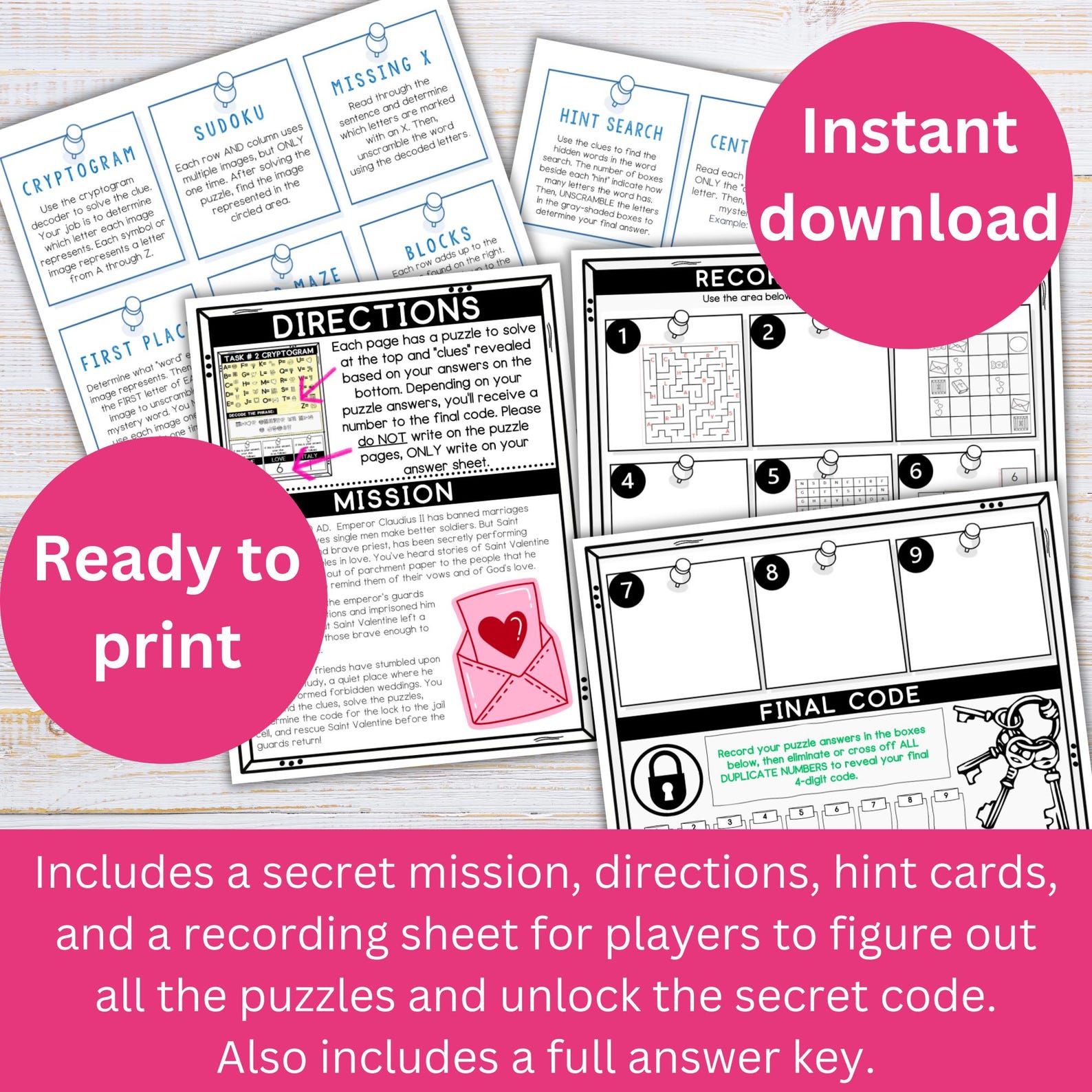 Valentine's Day Escape Room | Saint Valentine Escape Room for Kids ...