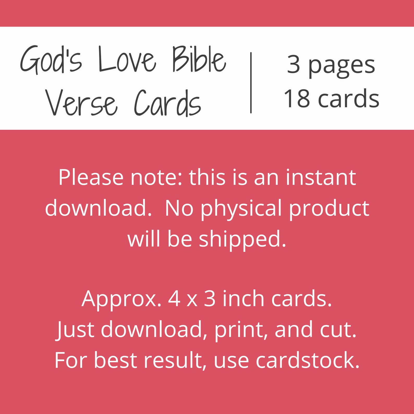 God's Love Bible Verse Note Cards | Printable Scripture Valentines ...