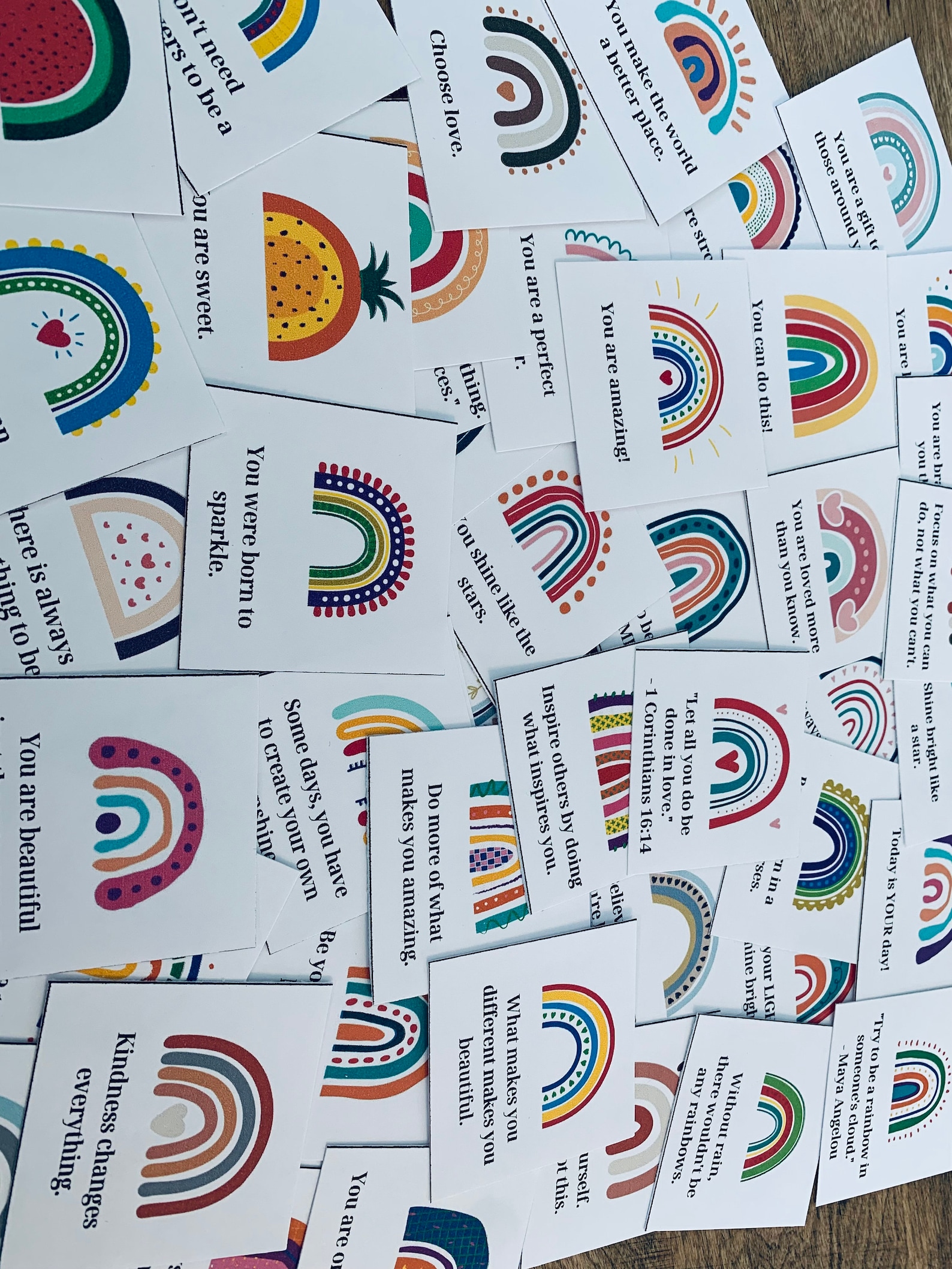 Rainbow Kindness Cards PRINTABLE | Compliment Cards for Kids | Lunchbox ...