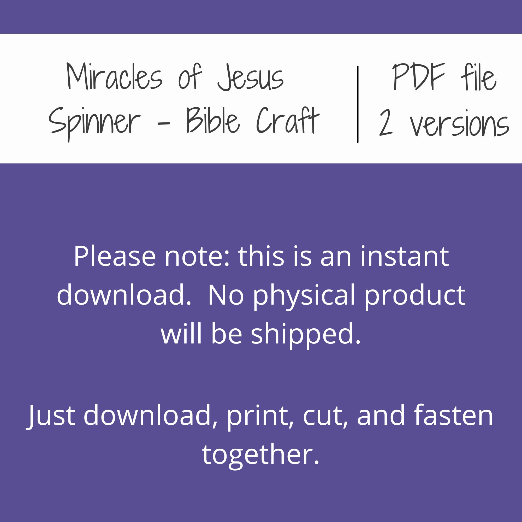 Miracles of Jesus Bible Craft | Sunday School Story Spinner | Bible ...