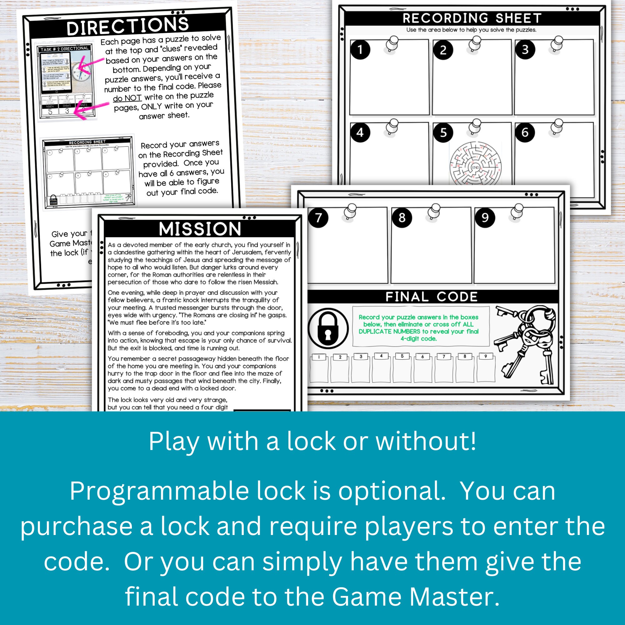 New Testament Escape Room for Youth | Bible Escape Room | Youth Group ...