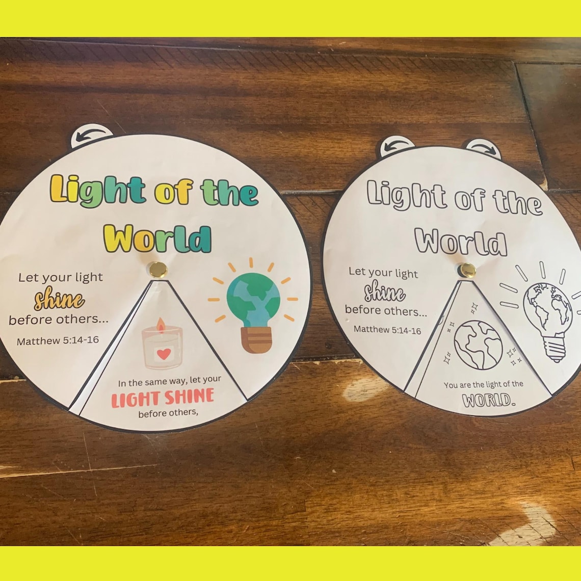 Light of the World Craft | Sermon on the Mount Story Spinner | Bible ...