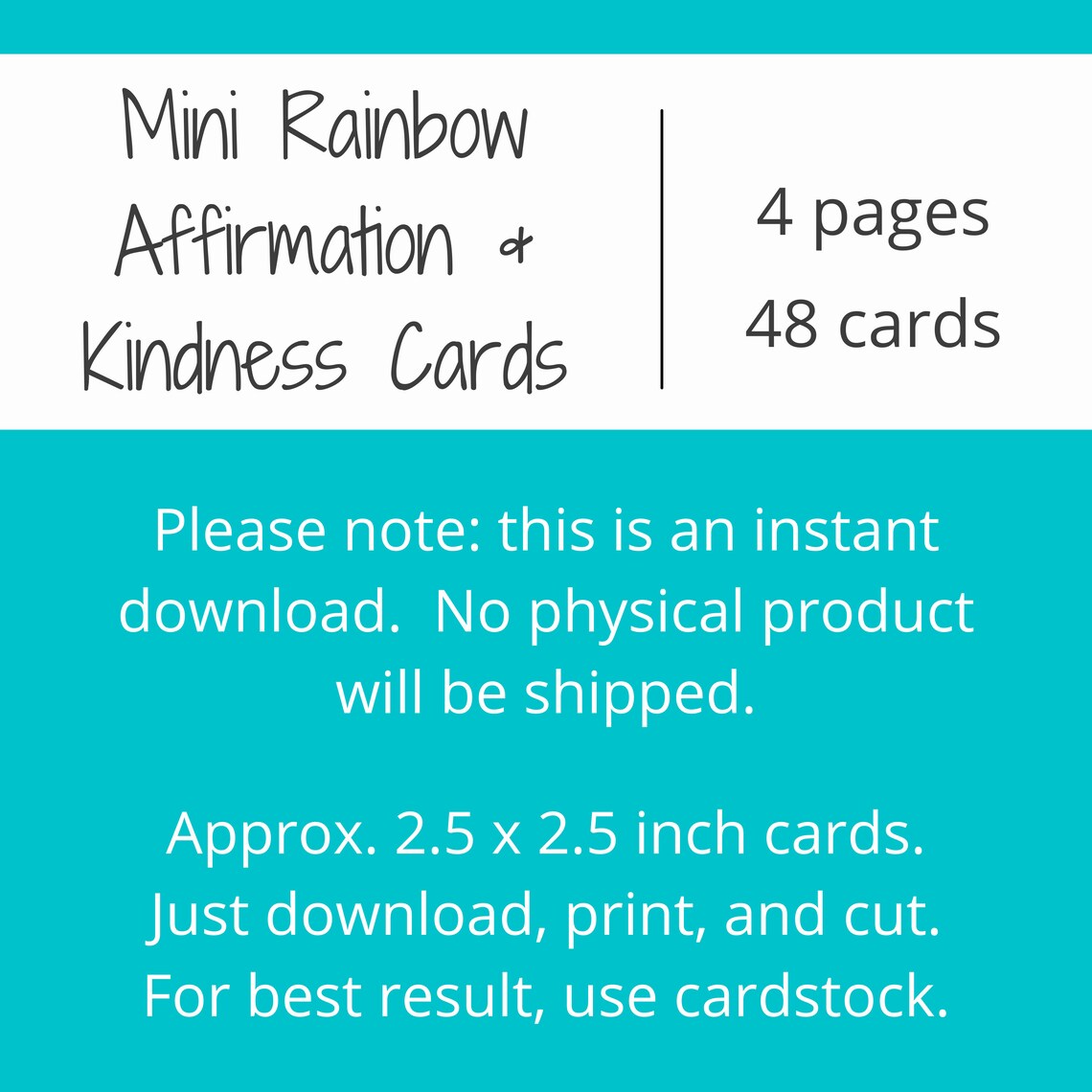 Rainbow Kindness Cards PRINTABLE | Compliment Cards for Kids | Lunchbox ...