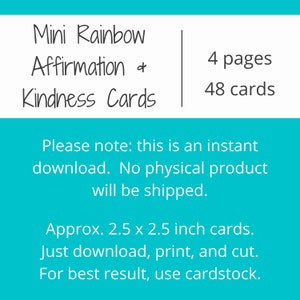Rainbow Kindness Cards PRINTABLE | Compliment Cards for Kids | Lunchbox ...