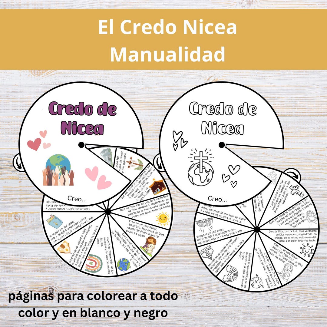 Credo De Nicea | Manualidad Biblica | Nicene Creed Printable Spinner in ...