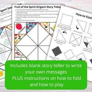 Fruit of the Spirit Bible Craft | Cootie Catcher | Printable Sunday ...