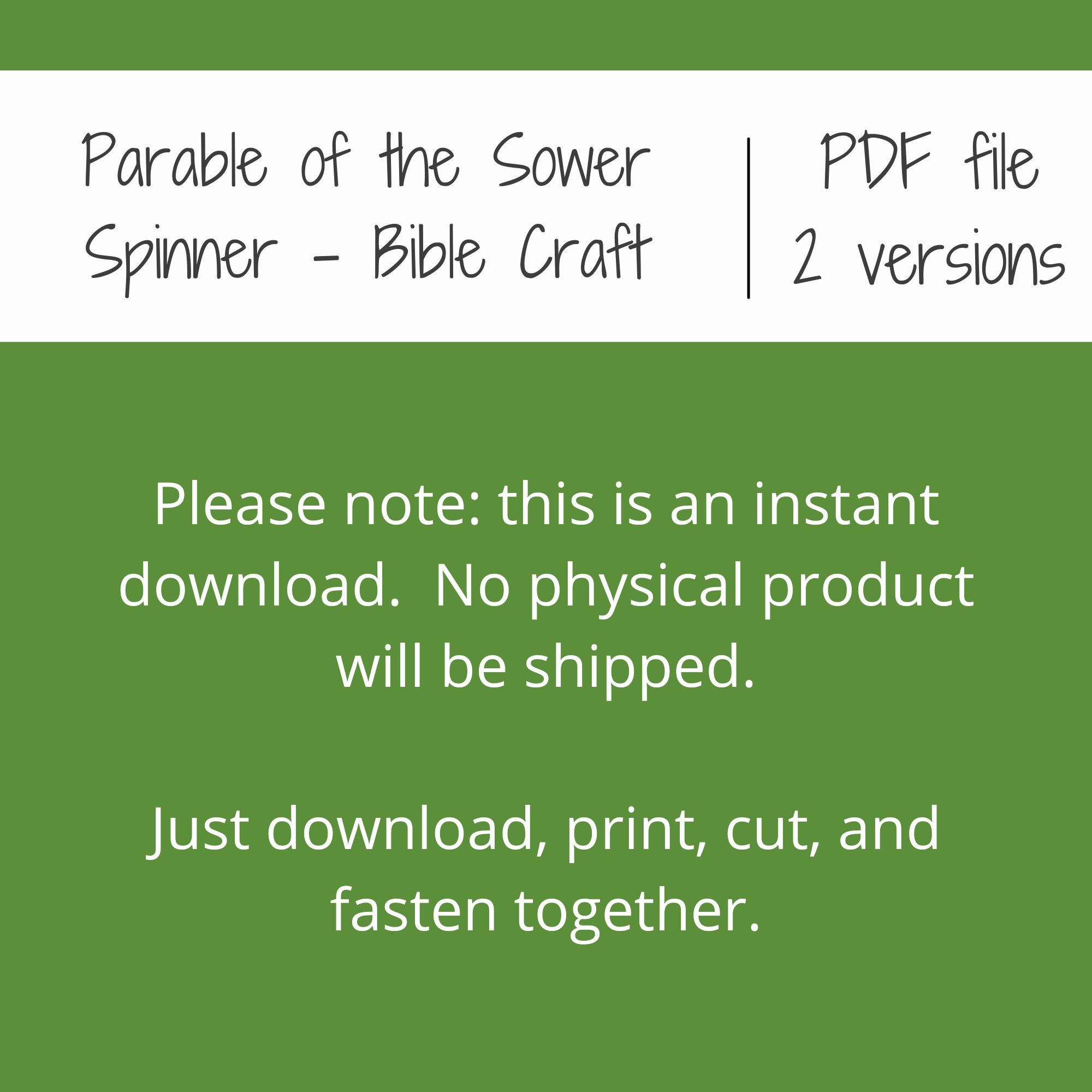 Parable of the Sower Bible Craft for Kids | Parable of the Seeds ...