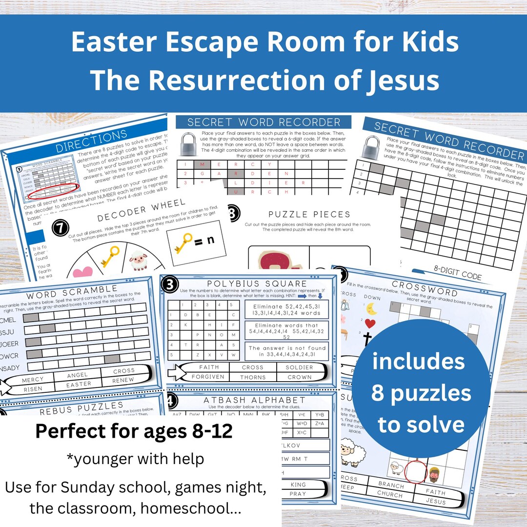 Christian Easter Escape Room for Kids Religious Easter Game New ...